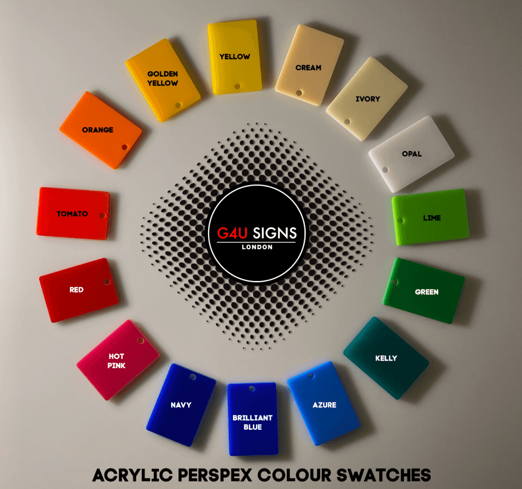 Laser cut perspex - logos / letters 3mm thick - g4u signs store