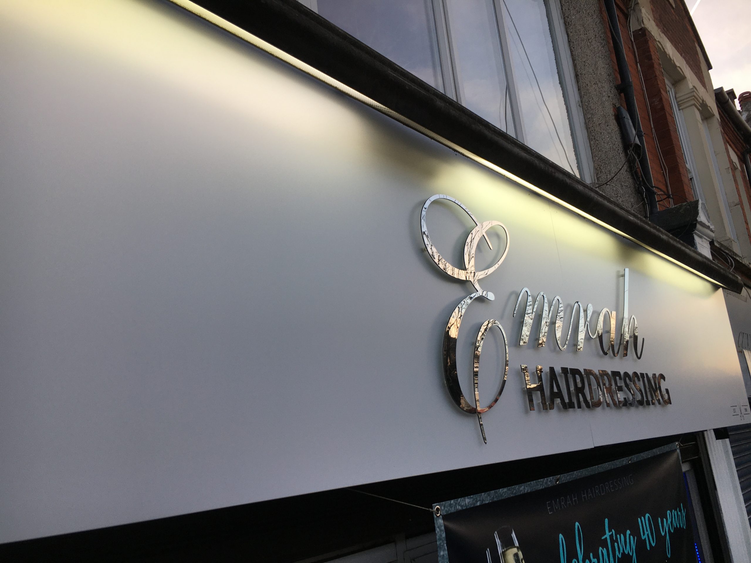 Aluminium composite CNC cut letters and logos with special finish